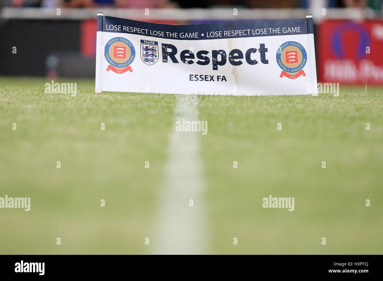 The Essex FA display a Respect banner on the pitch before the game - AFC Hornchurch vs ...