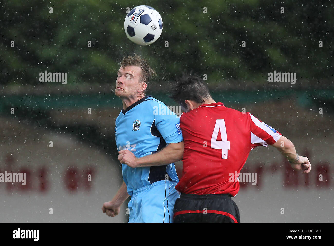 Barry Cogan of Dover rises above Simon Glover of Hornchurch - AFC ...