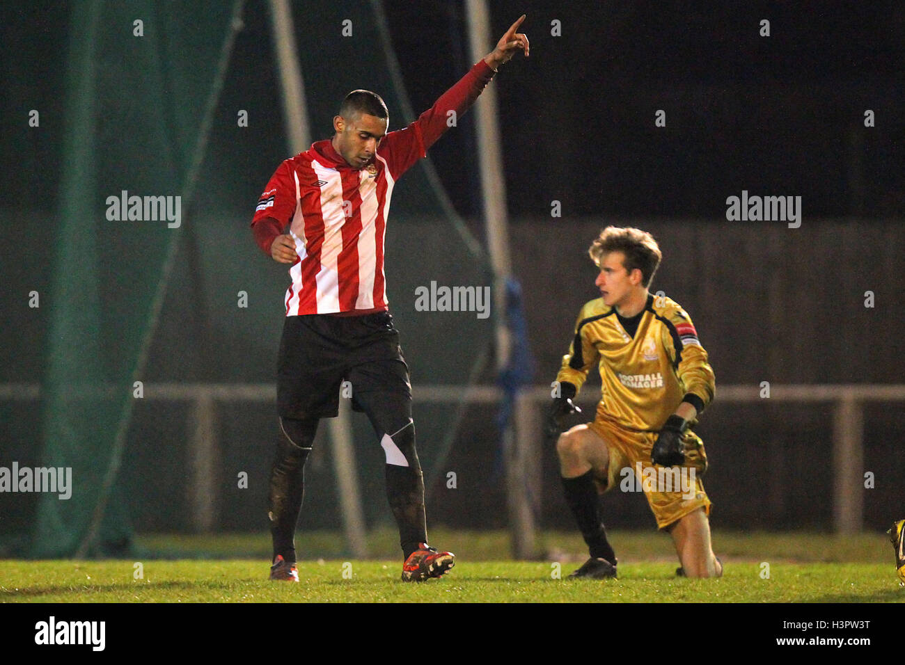 Stefan Payne celebrates scoring the first goal for Hornchurch - AFC ...