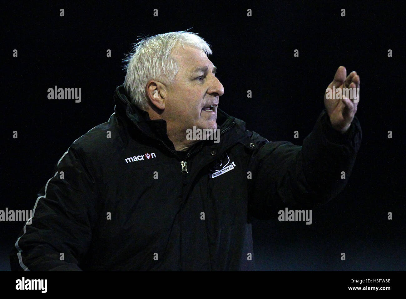 Enfield Town manager George Borg - AFC Hornchurch vs Enfield Town ...