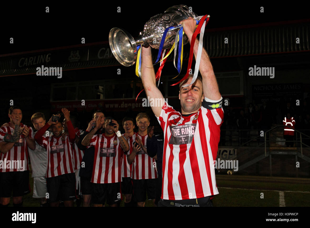 AFC Hornchurch captain Elliot Styles receives the Cup - AFC Hornchurch ...