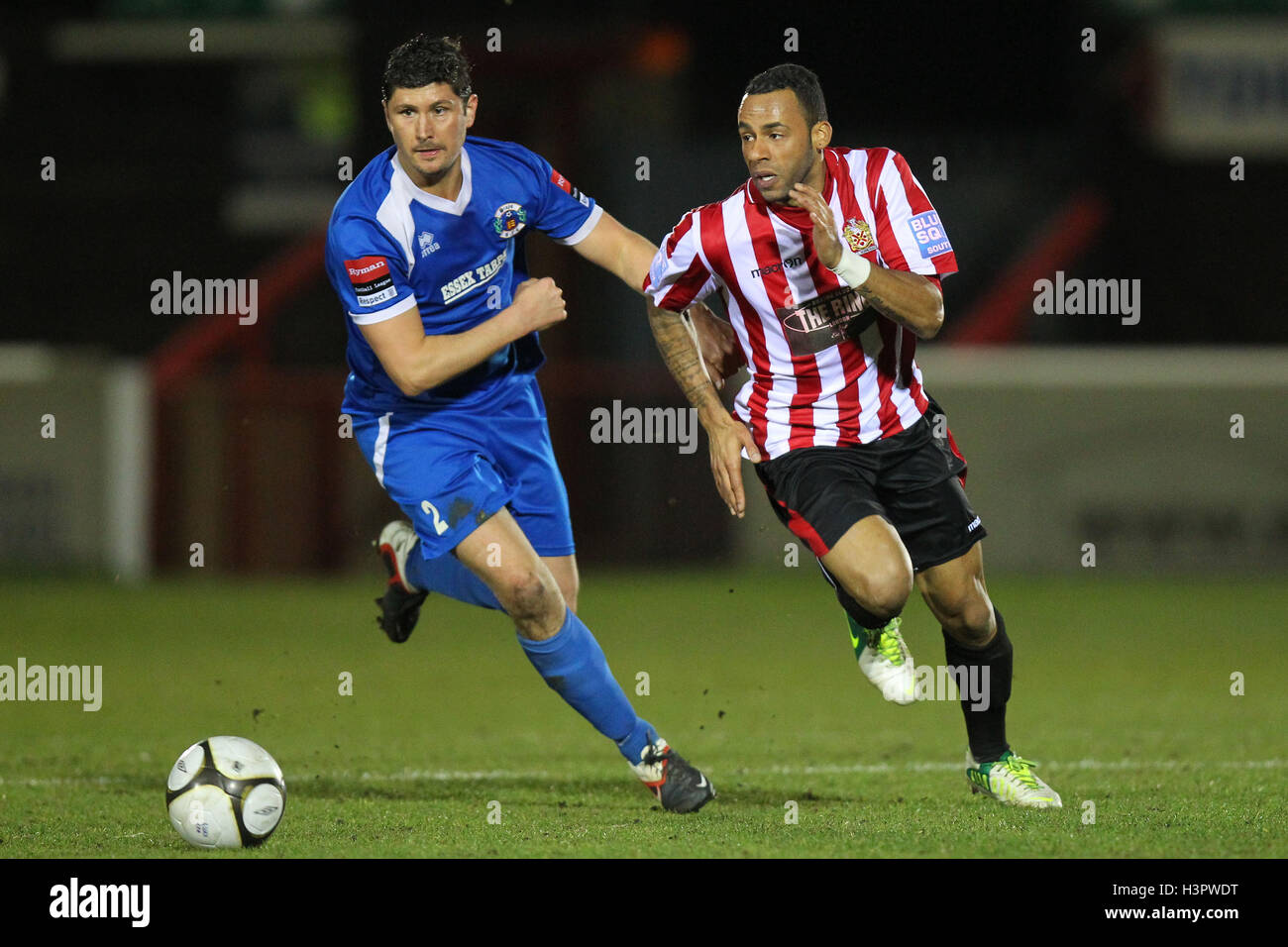 Chris Bourne of Hornchurch evades Craig Pope of Grays - AFC Hornchurch ...