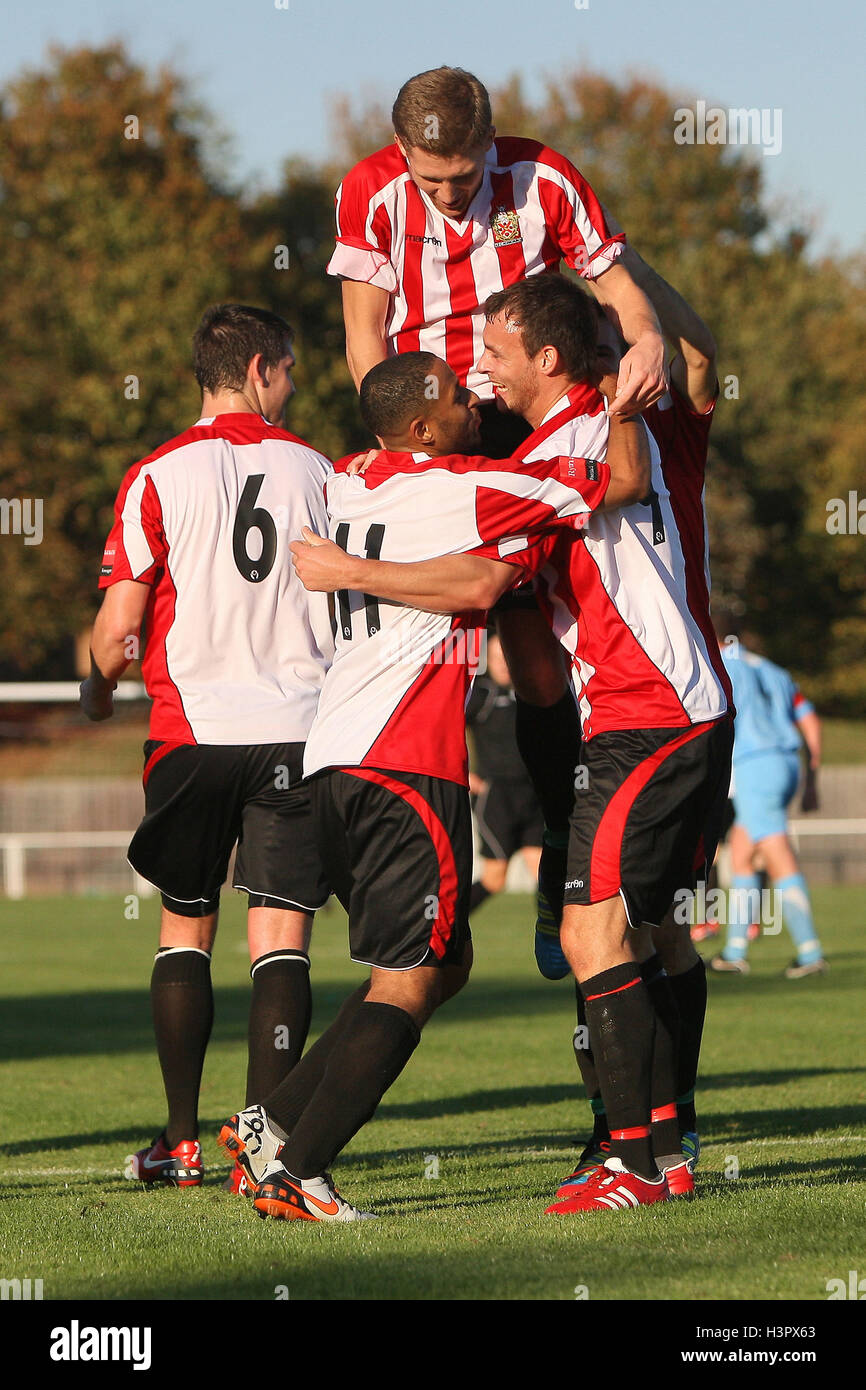 Martin Tuohy scores the first goal for Hornchurch and celebrates - AFC ...