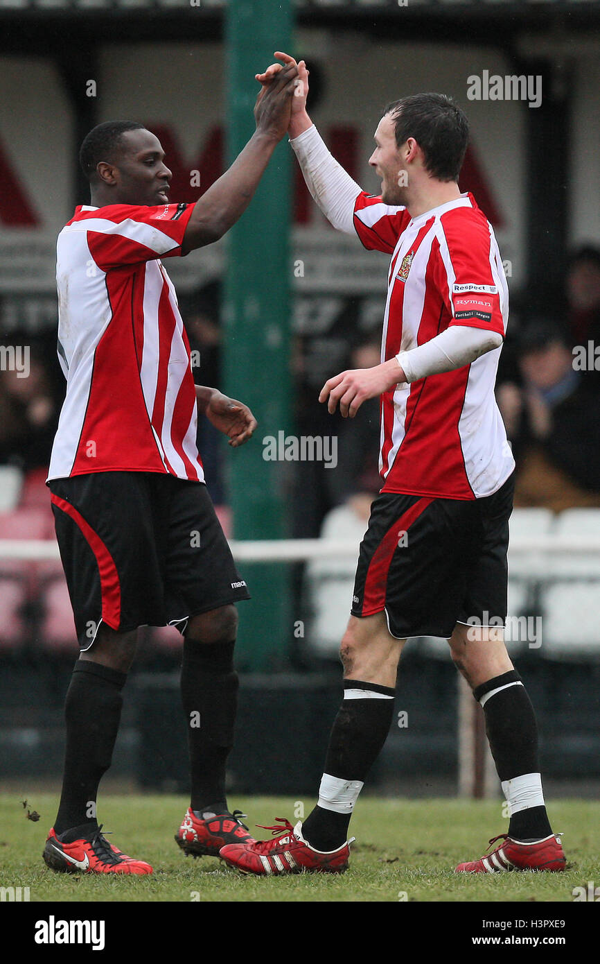 Martin tuohy goal hornchurch celebrates hi-res stock photography and ...