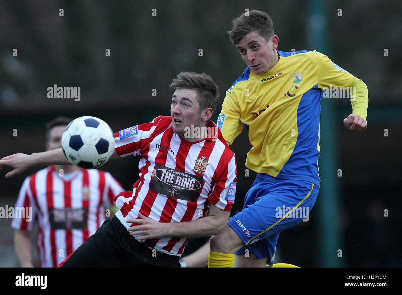 Joe May of Hornchurch tangles with Elliott Frear of Salisbury - AFC ...