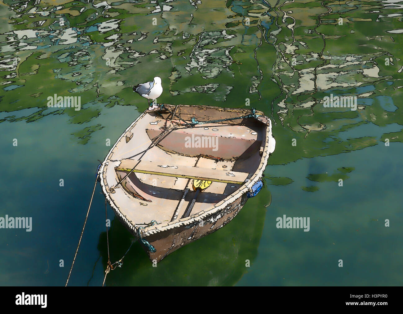 Old wooden dinghy rowing boat hi-res stock photography and images - Alamy