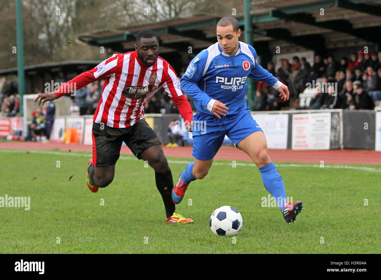 Tambeson Eyong in action for Hornchurch - AFC Hornchurch vs Welling ...