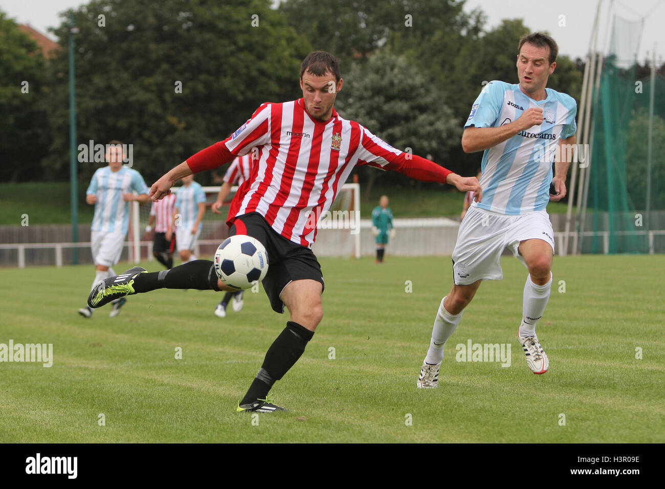 Martin Tuohy fires in a shot for Hornchurch - AFC Hornchurch vs Weston ...