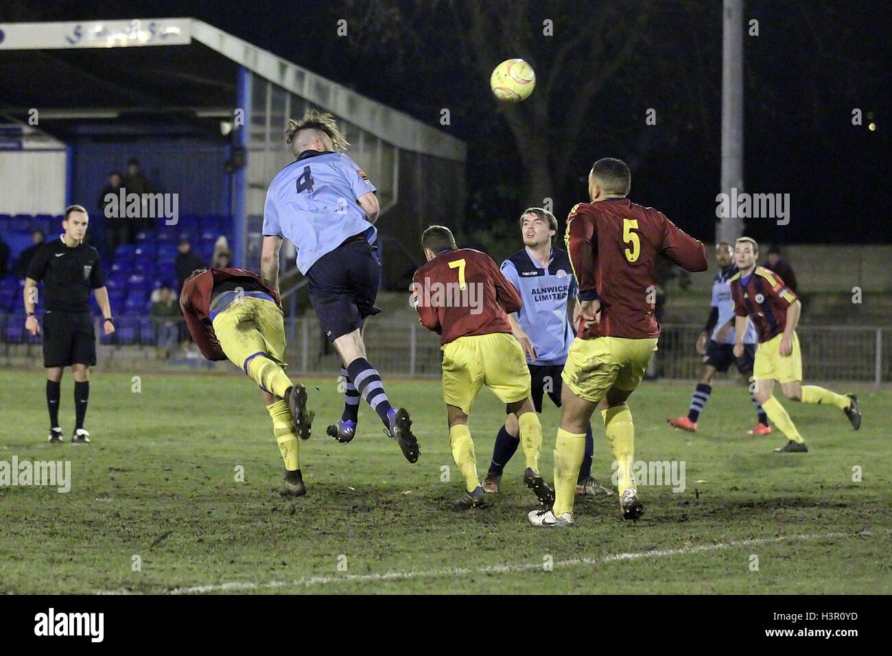 Joe Ellul goes close to a goal for Barkingside - Barkingside vs Romford ...