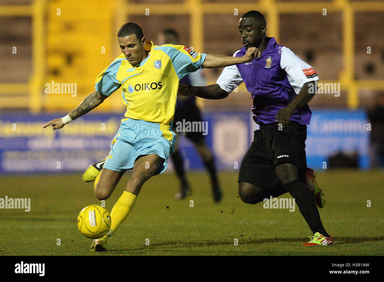 Ashley Dumas of Canvey and Tambeson Eyong of Hornchurch - Canvey Island ...