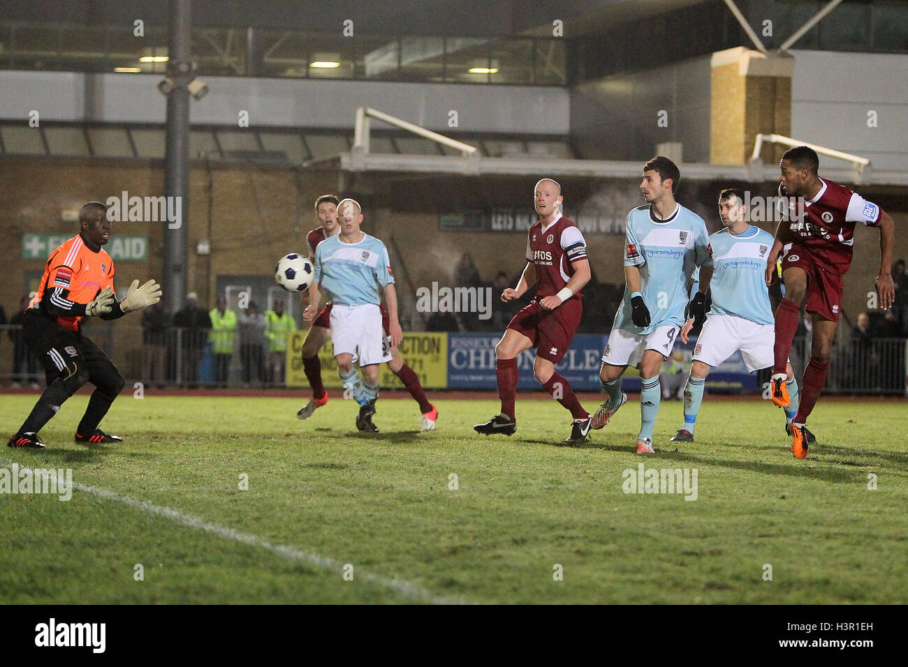 Donovan Simmonds heads the third goal for Chelmsford - Chelmsford City ...