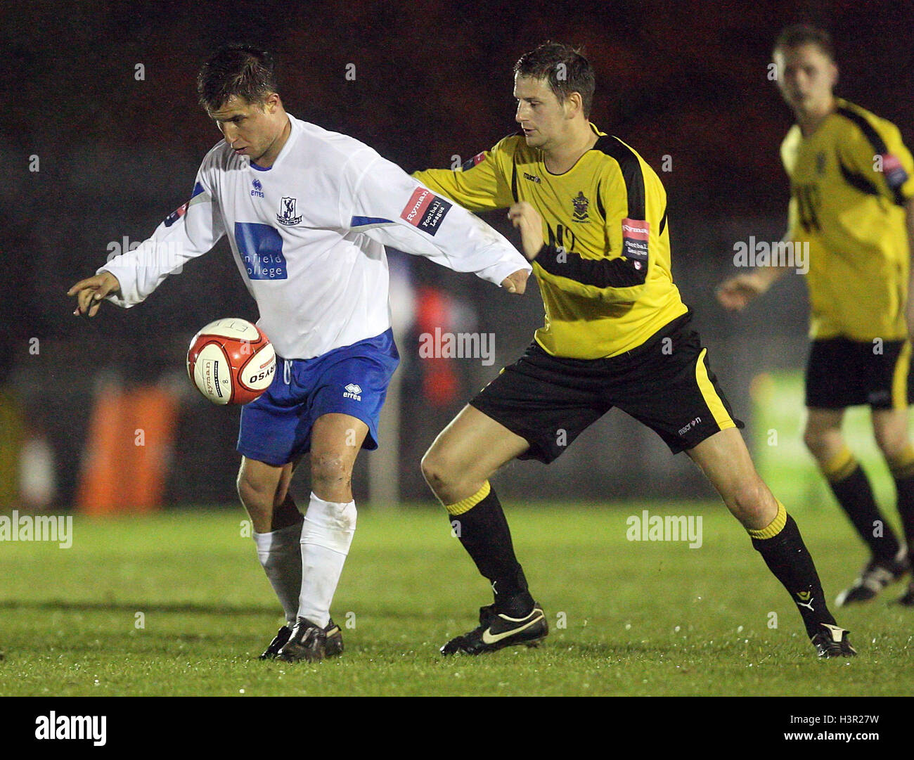 Rudi Hall of Enfield Town shields the ball from Bobby Port - Enfield ...