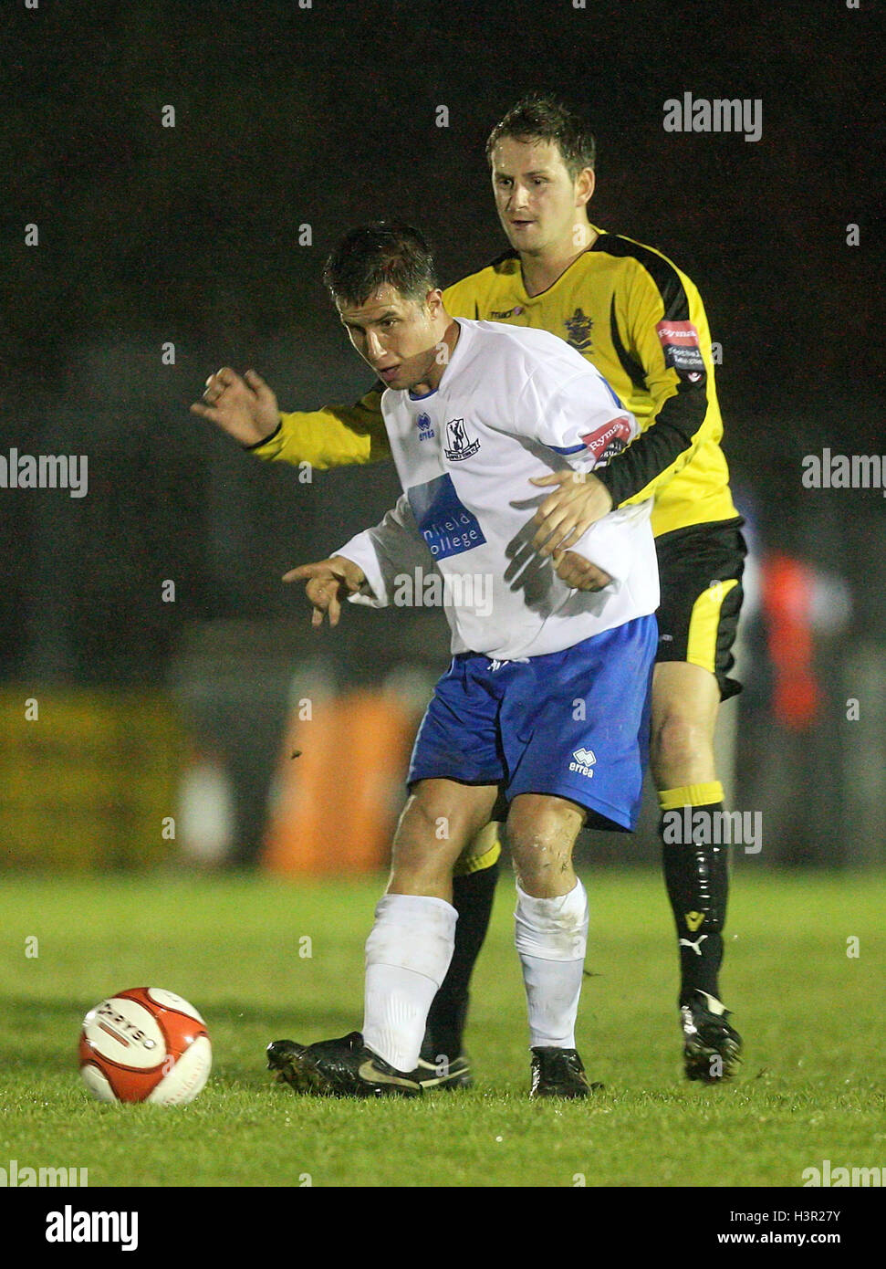 Rudi Hall of Enfield Town shields the ball from Bobby Port - Enfield ...