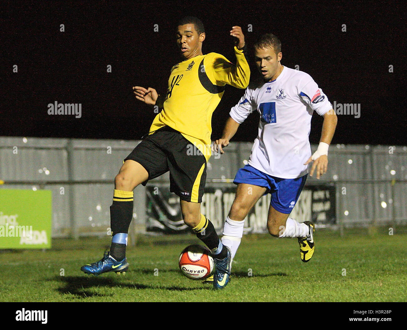 Dave Blower of Enfield chases down Paul Burnett - Enfield Town vs ...