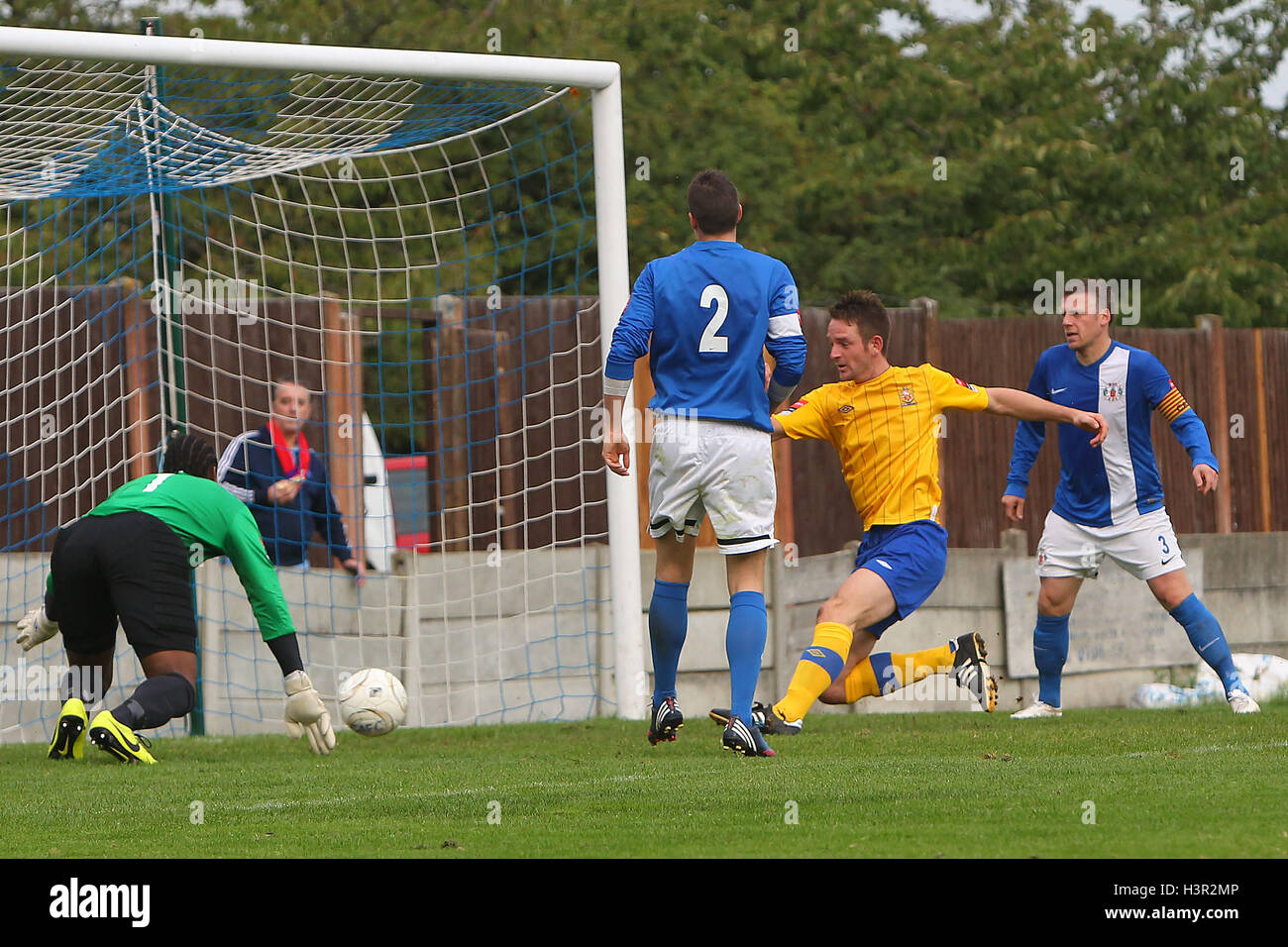 Carl Rook of AFC Hornchurch scores the third goal - Grays Athletic vs ...