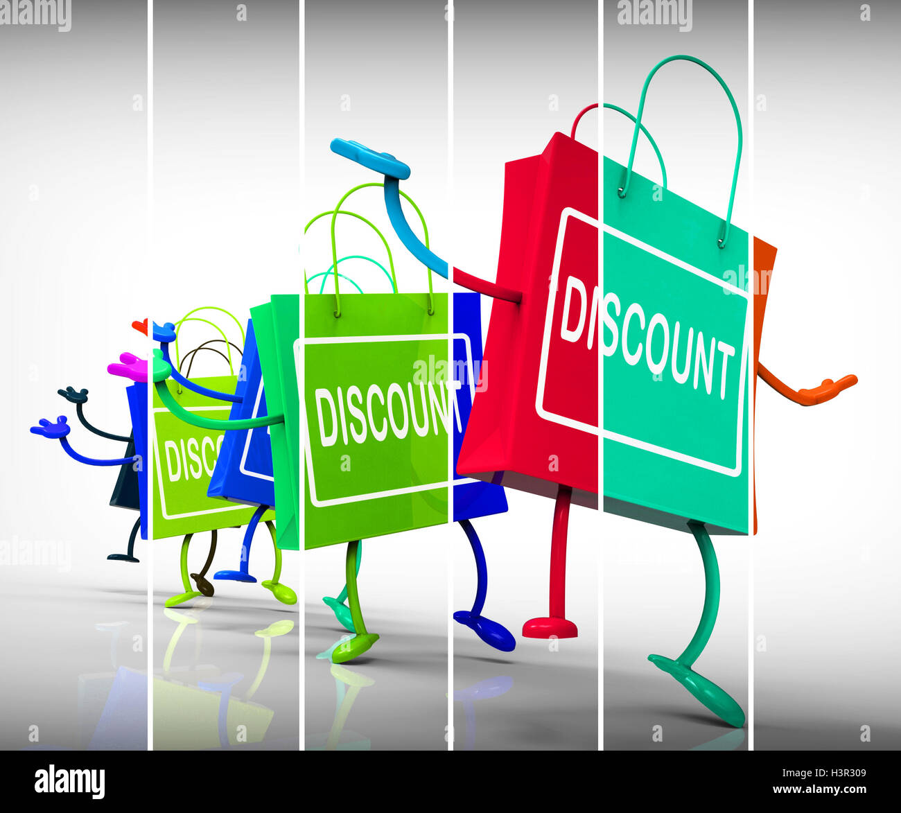 Discount Shopping Bags Show Sales, Bargains, and Discounts Stock Photo ...