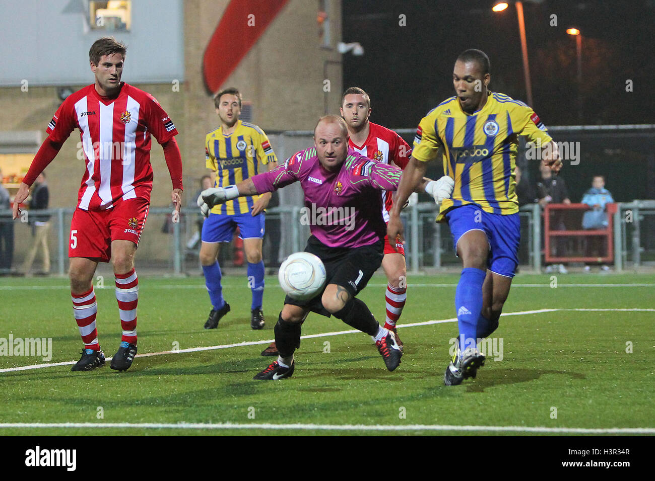 Dean Neil of Harlow tangles with Ryan Imbert of Romford - Harlow Town ...