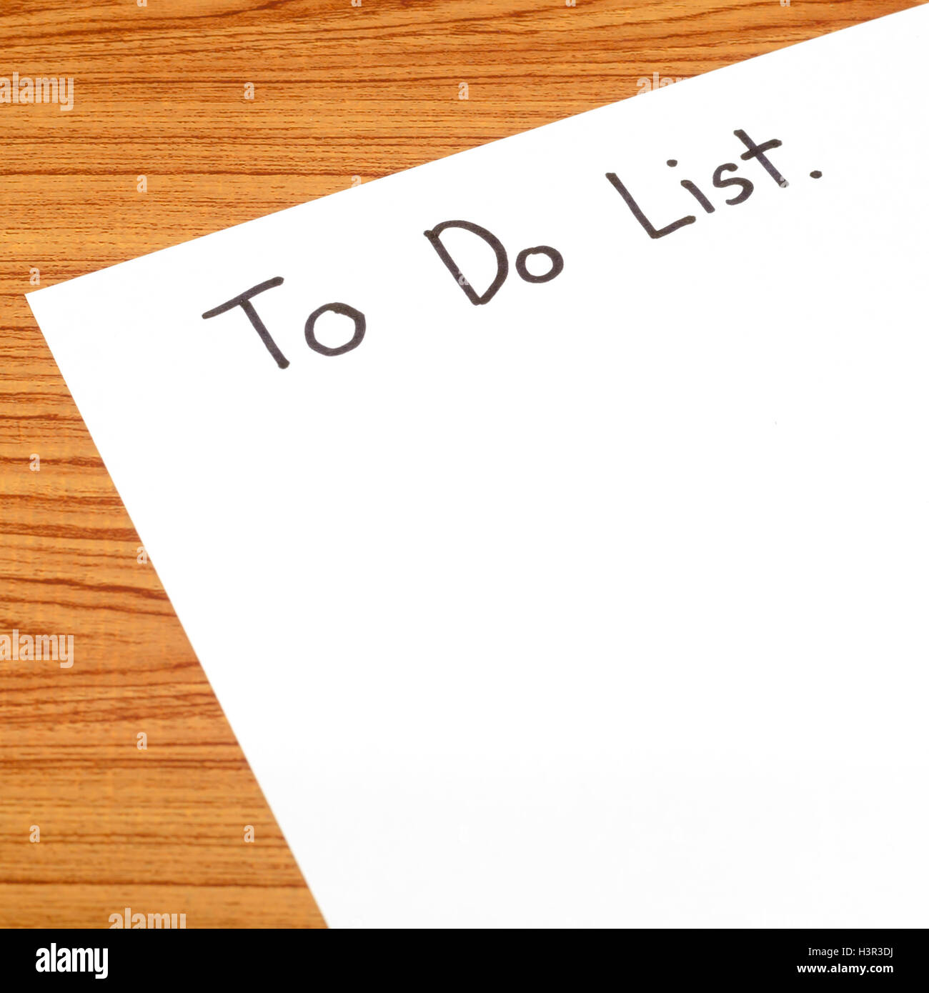 paper write to do list Stock Photo - Alamy