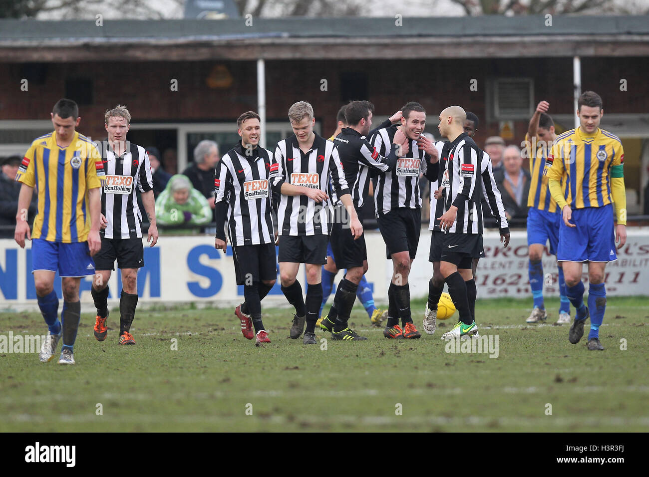All smiles for Luke Callander of Heybridge after he scores the third ...
