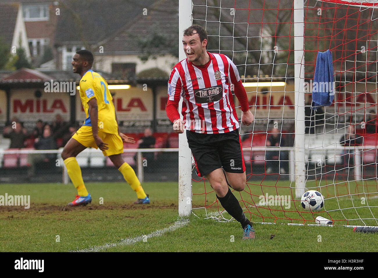 Martin Tuohy celebrates scoring the first goal for Hornchurch - AFC ...