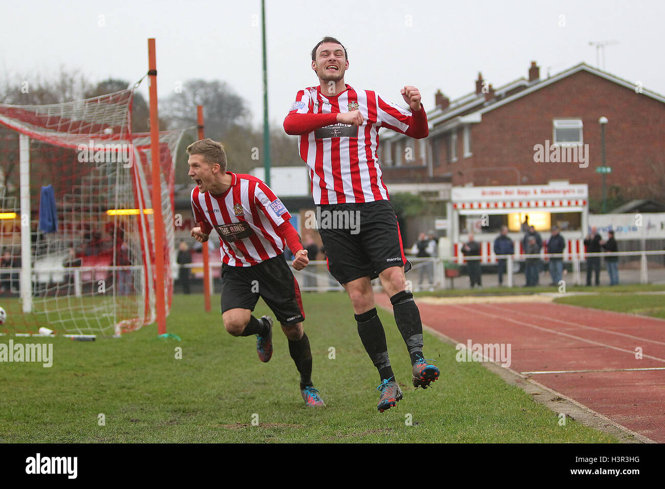 Martin Tuohy celebrates scoring the first goal for Hornchurch - AFC ...