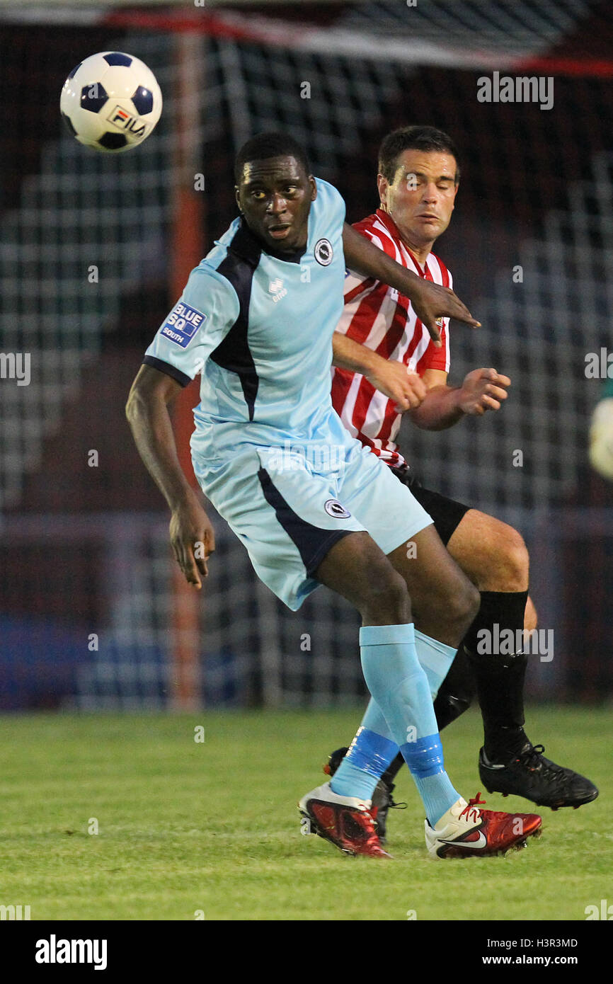 Inih Effiong of Boreham Wood and Paul Goodacre of Hornchurch - AFC ...
