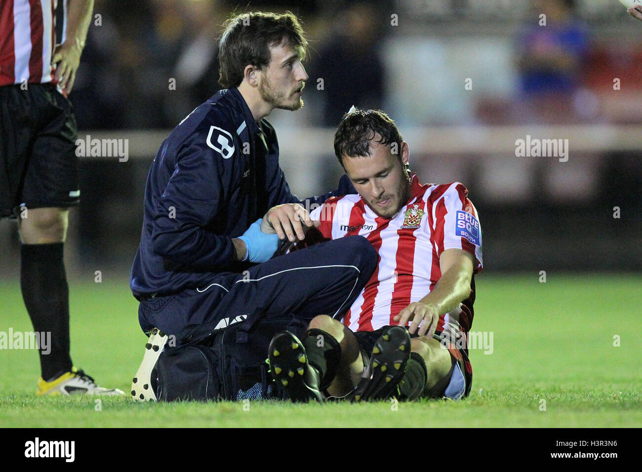 Martin Tuohy of Hornchurch is treated for a head injury - AFC ...