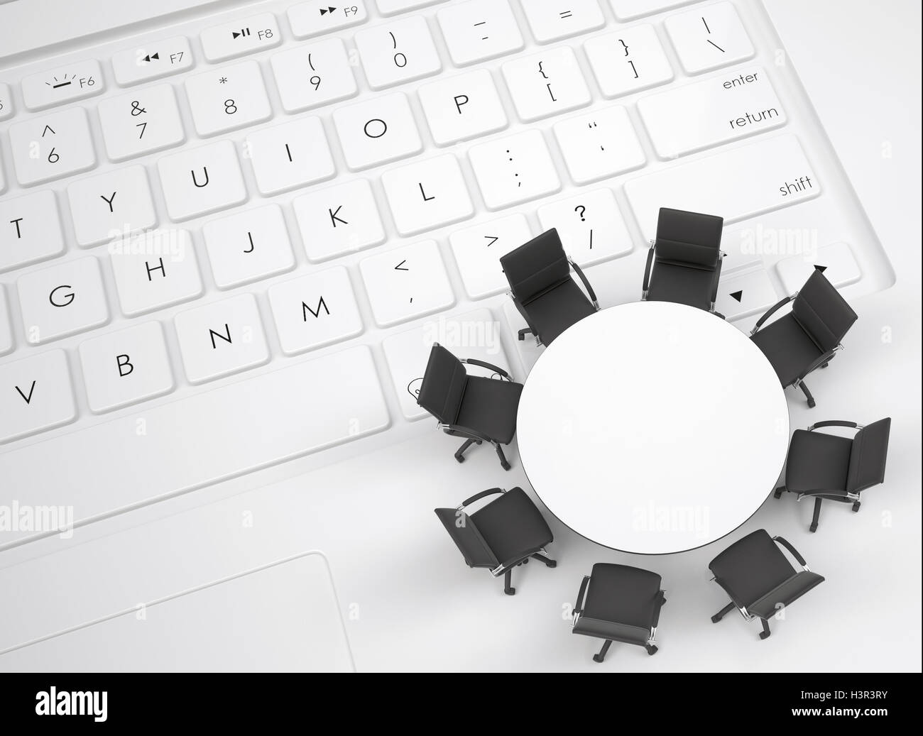 Table round meeting crowd hi-res stock photography and images - Alamy