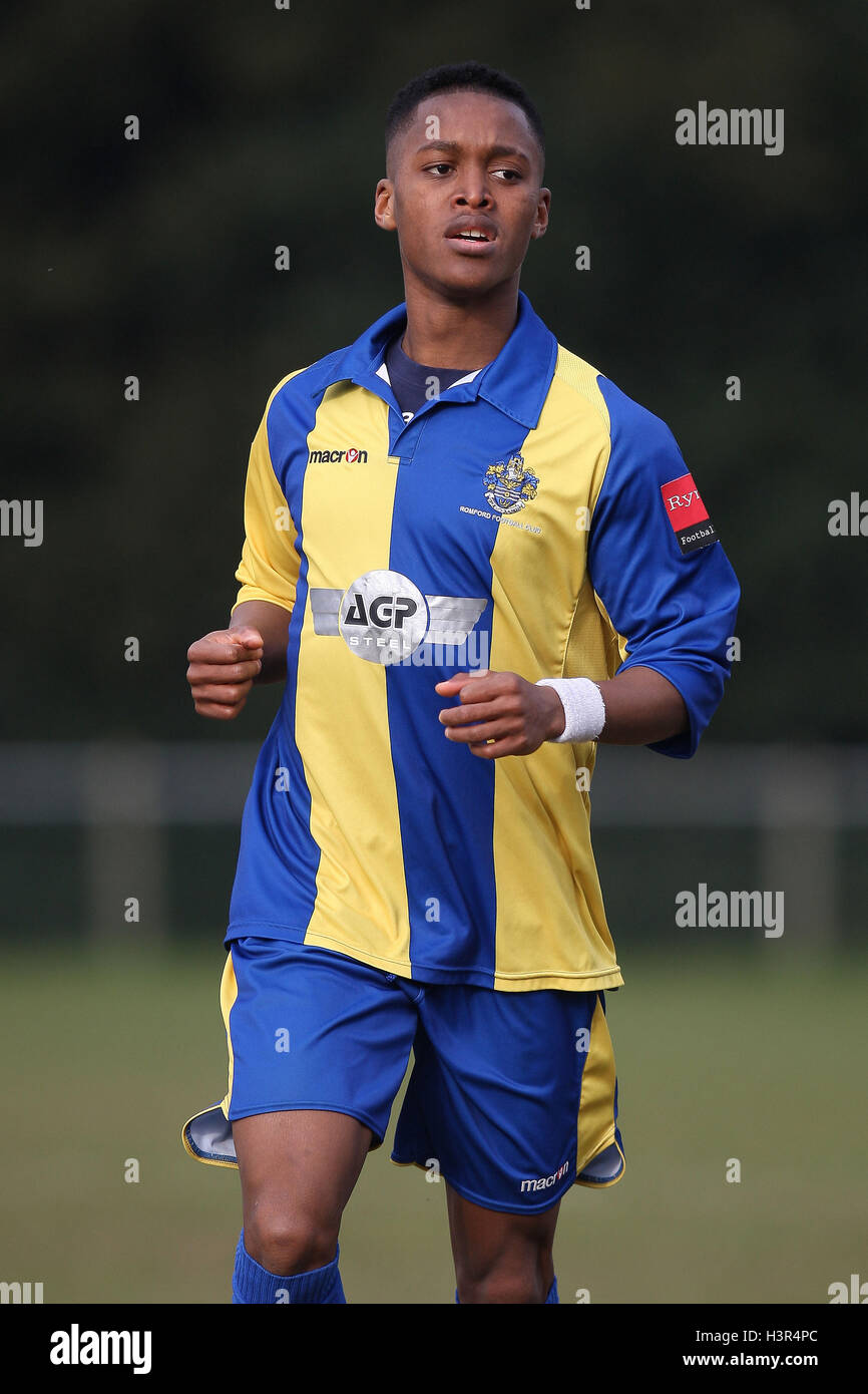 Ade Cole of Romford - Potters Bar Town vs Romford - Ryman League ...