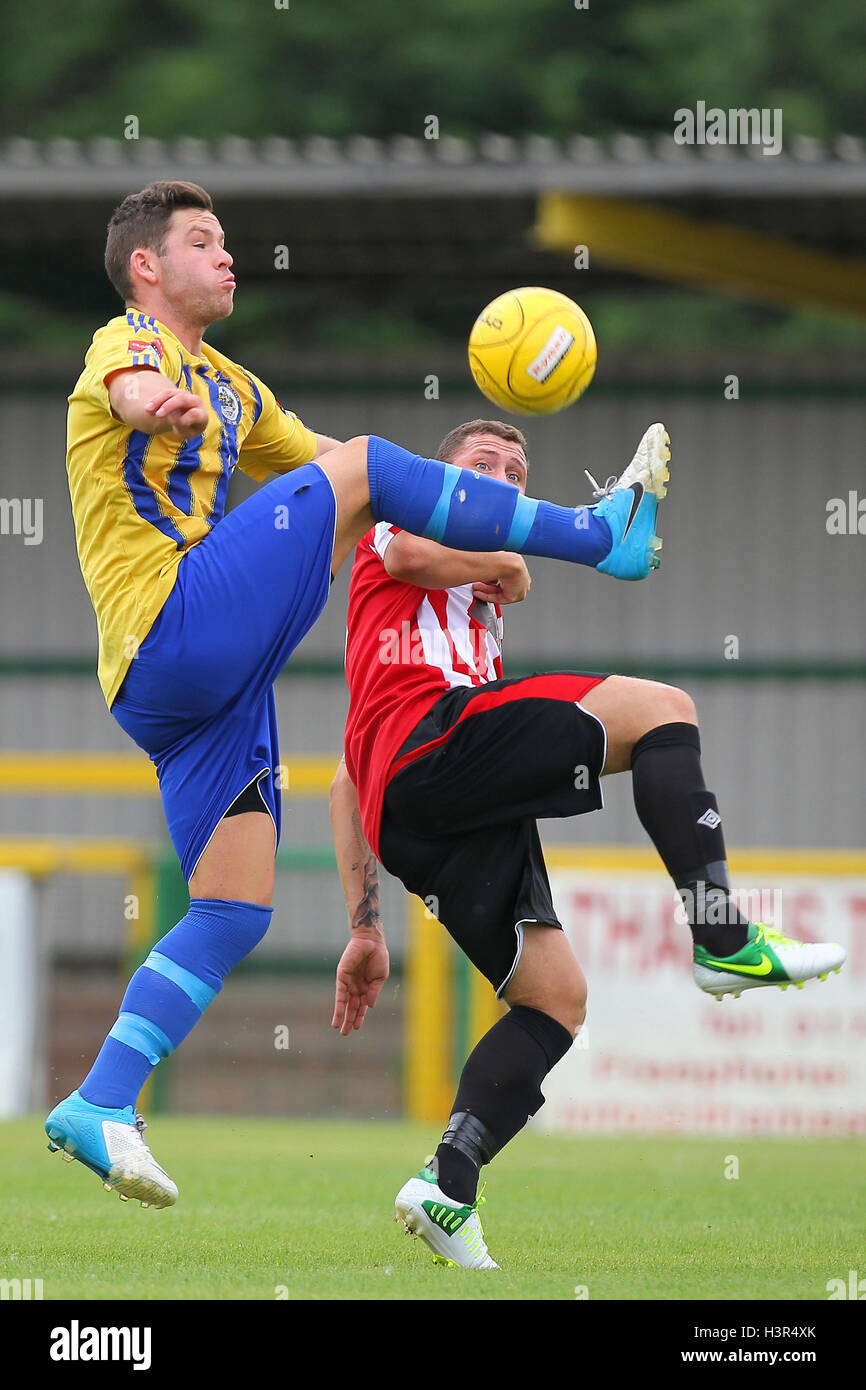 Tom Richardson of Romford and Billy Coyne of Hornchurch - Romford vs ...
