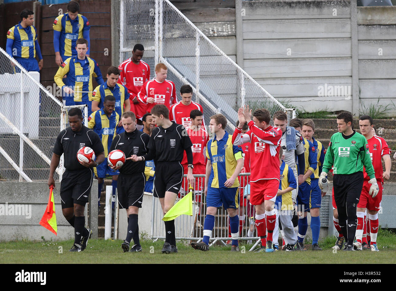 Romford take to the pitch for their final match at their adopted home ...