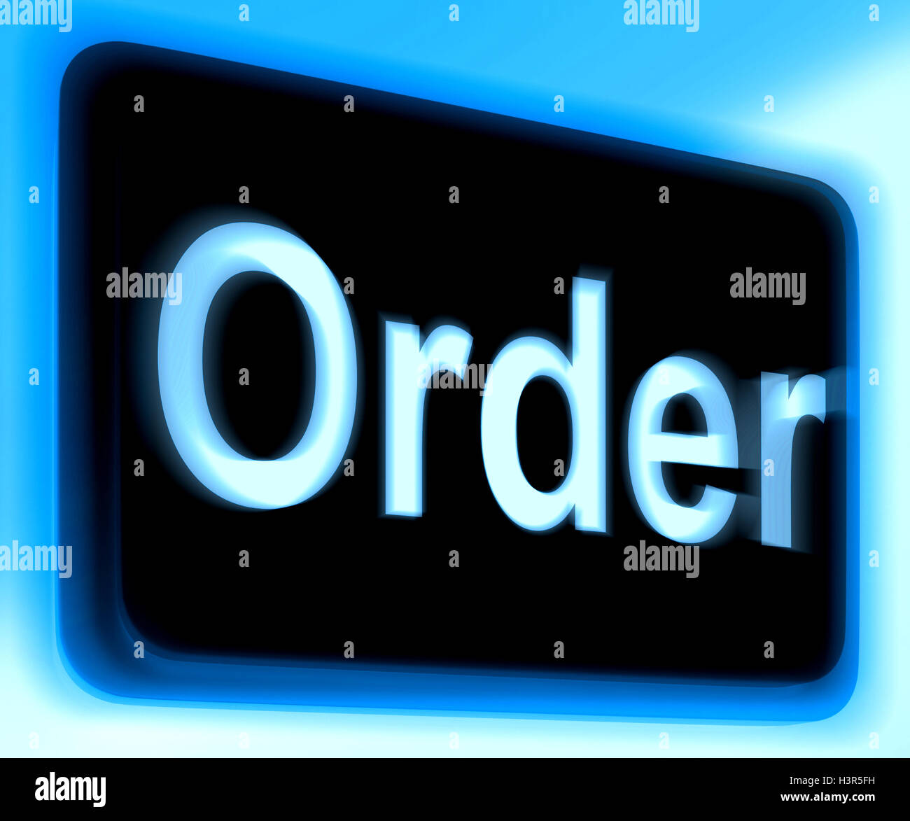 Order Sign Shows Buying Online In Web Stores Stock Photo - Alamy