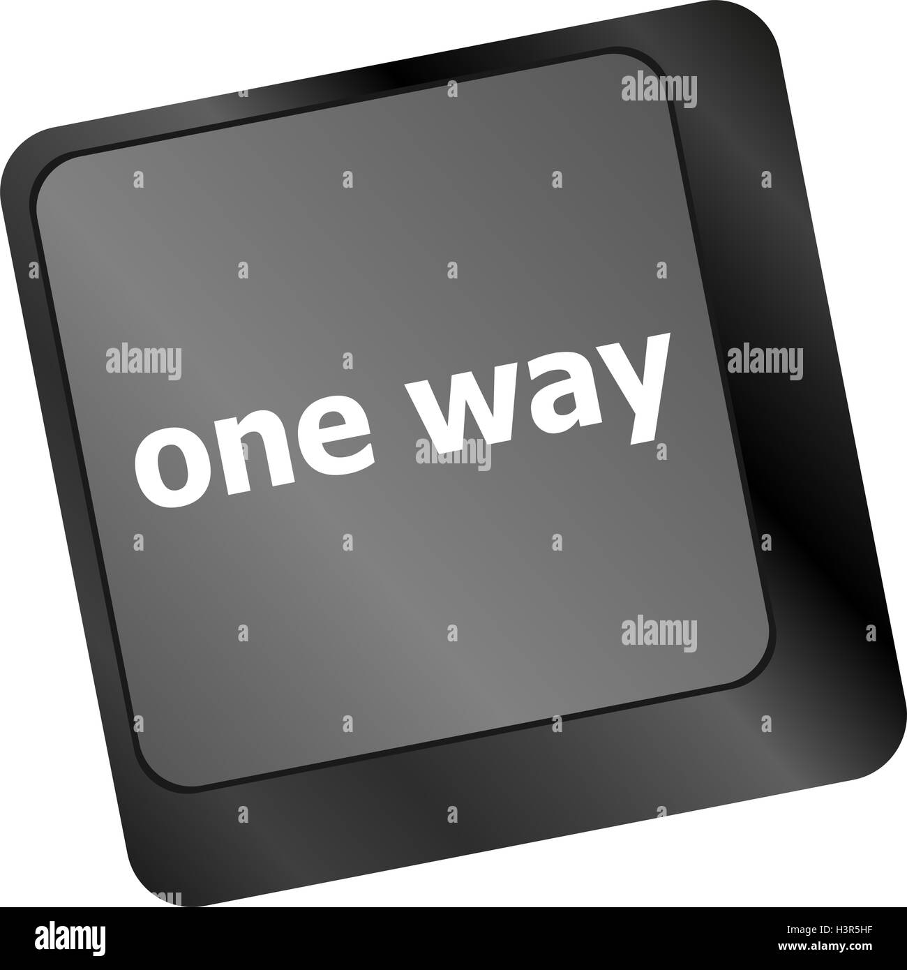 one way button on computer keyboard pc key Stock Photo - Alamy