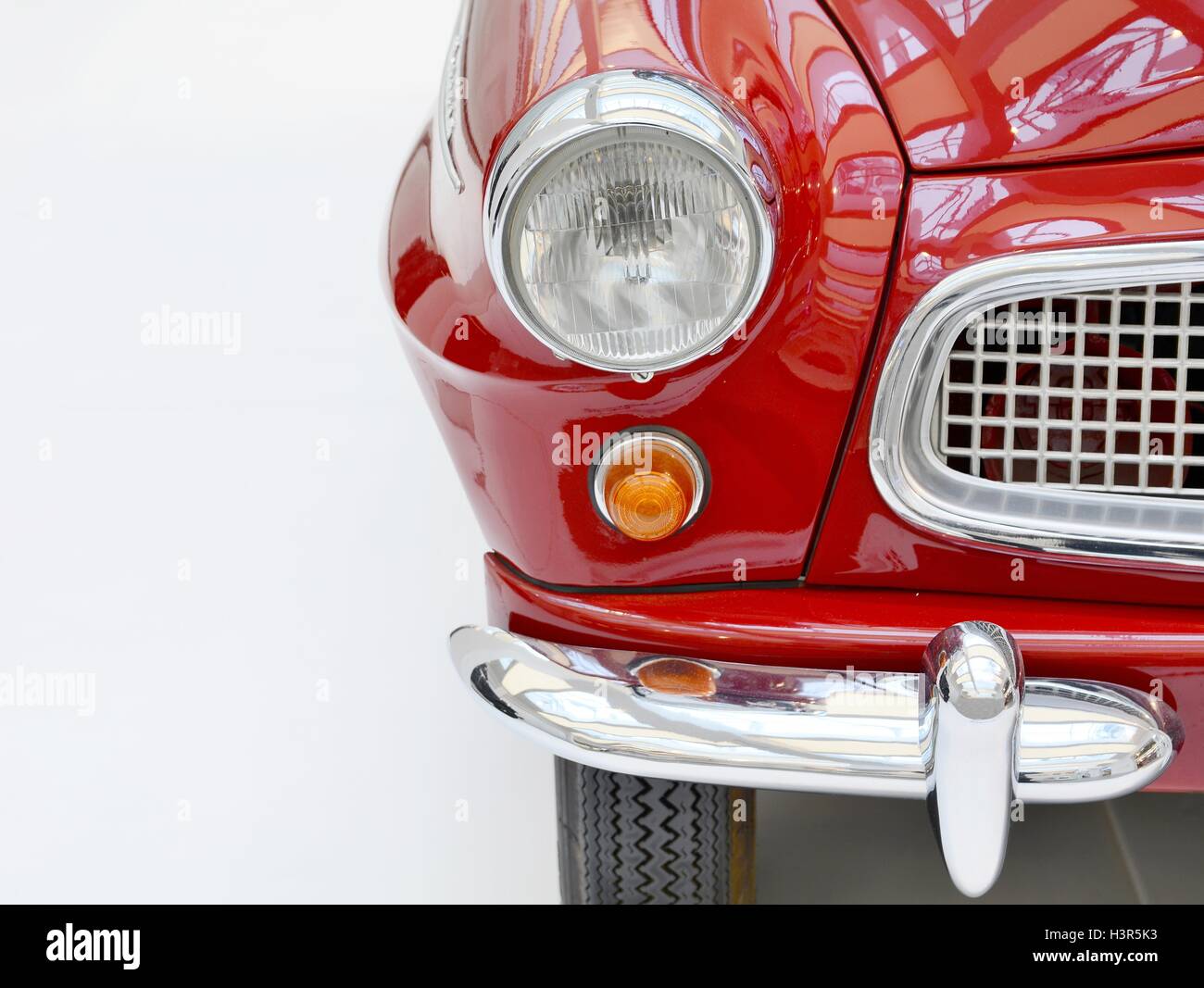 Front view of classic vintage red car Stock Photo - Alamy