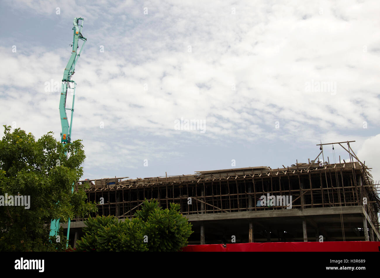 Thai worker people and machine build and work local thai style on ...