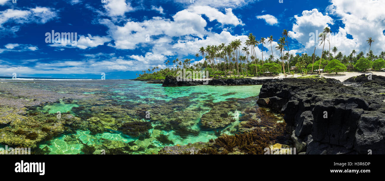 Coral reef perfect for snorkeling on south side of Upolu, Samoa Islands ...
