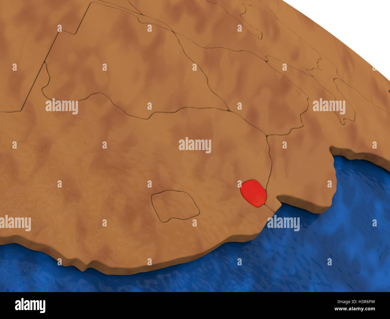 Map of swaziland hi-res stock photography and images - Alamy
