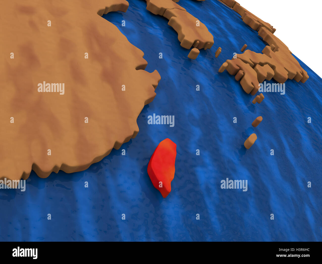 Map of Taiwan on wooden globe. 3D illustration Stock Photo - Alamy