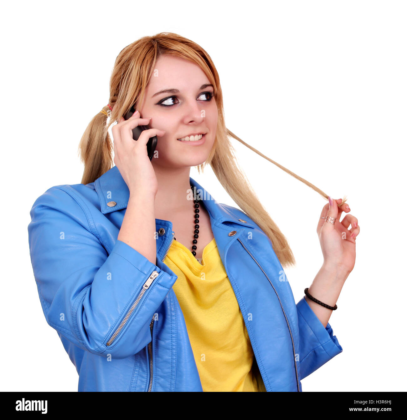 teenage girl talking on smart phone Stock Photo - Alamy