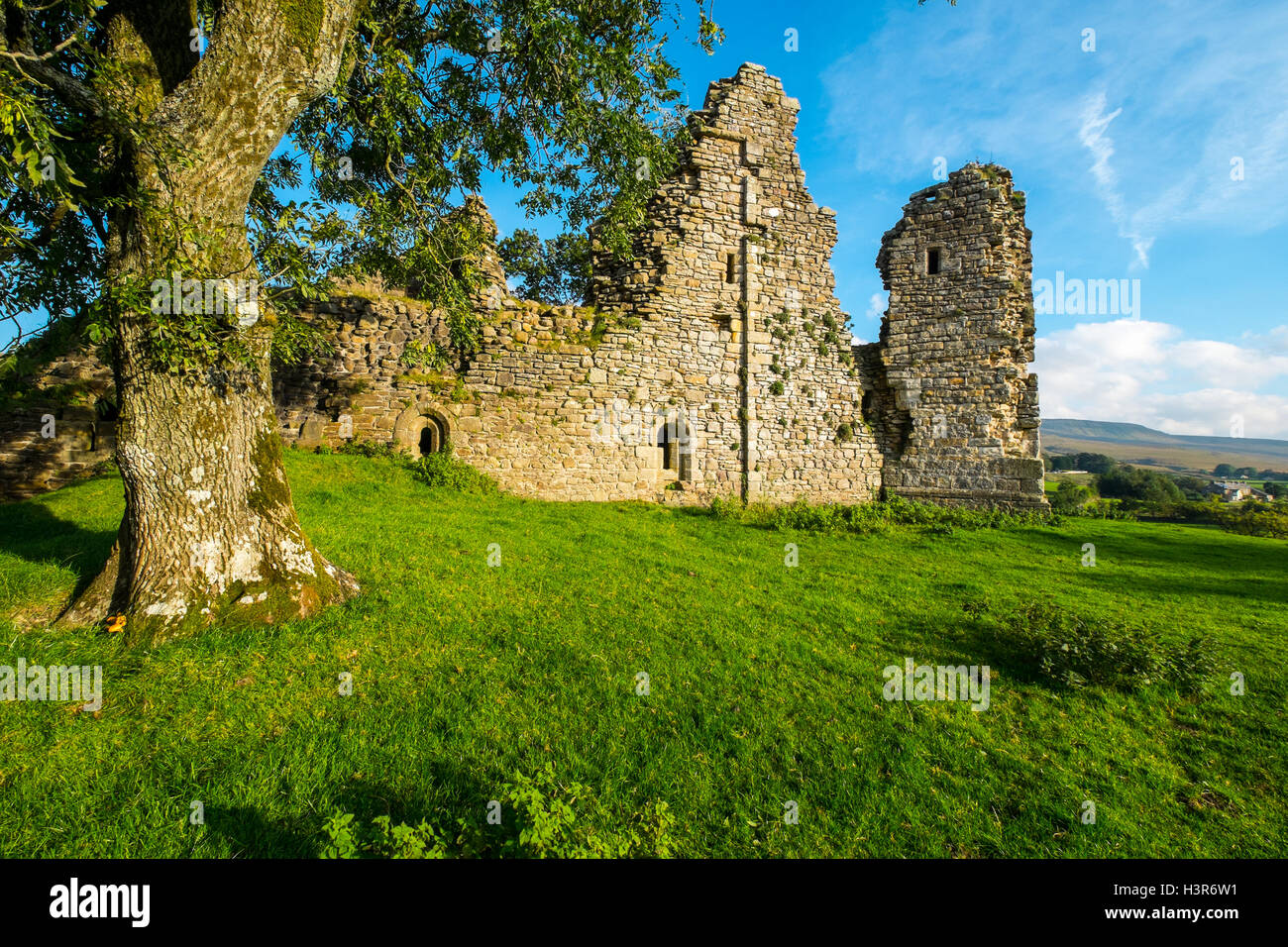 Pendragon Castle is a ruin located in Mallerstang dale, Cumbria, close ...