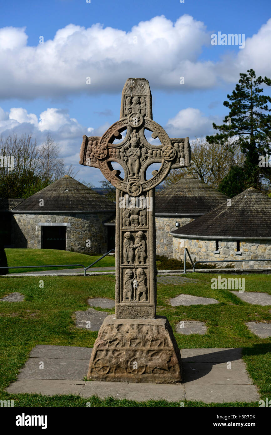 Clonmacnoise High Cross monastic settlement high cross carved stone ...