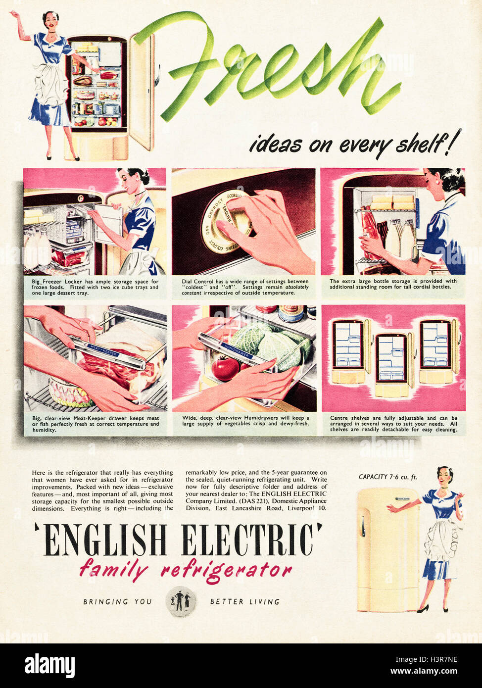 1950s advertising advert from original old vintage magazine dated 1952 ...