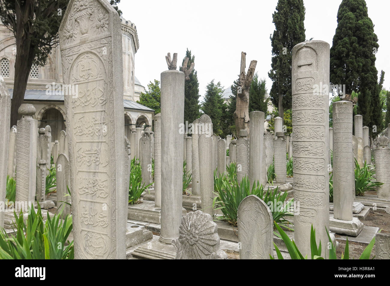 The Suleymaniye Mosque Cemetery in Istanbul, Turkey Stock Photo - Alamy
