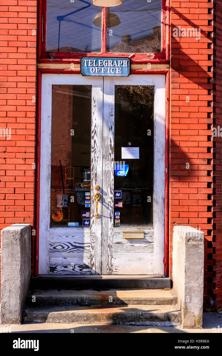 Times gone by. The closed Telegraph Office in downtown Canton, North ...