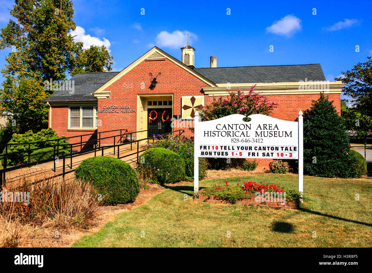 The Canton area Historical Museum building, North Carolina Stock Photo ...