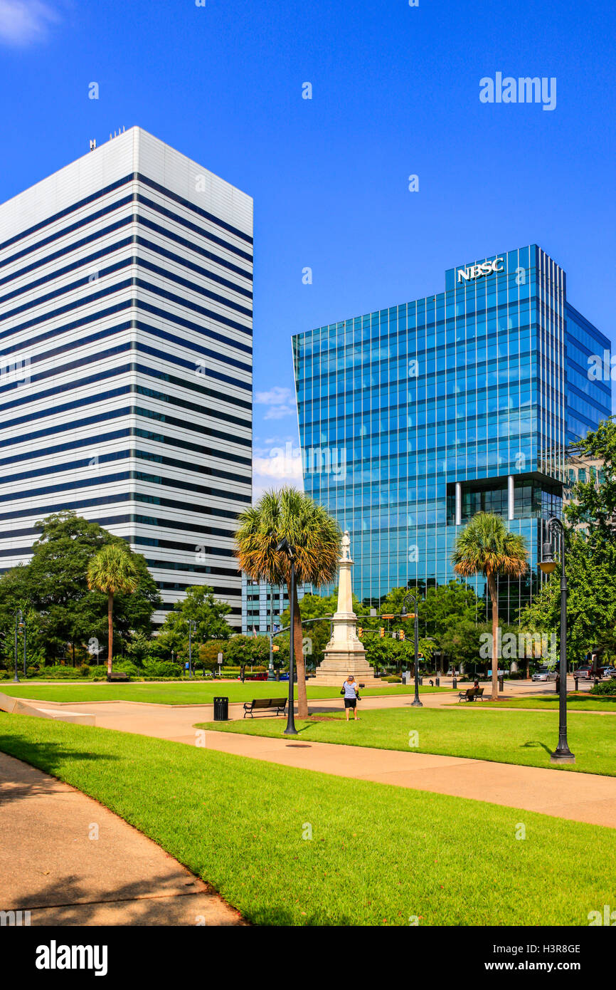 Modern skyscrapers opposite the capitol building in city of Columbia ...