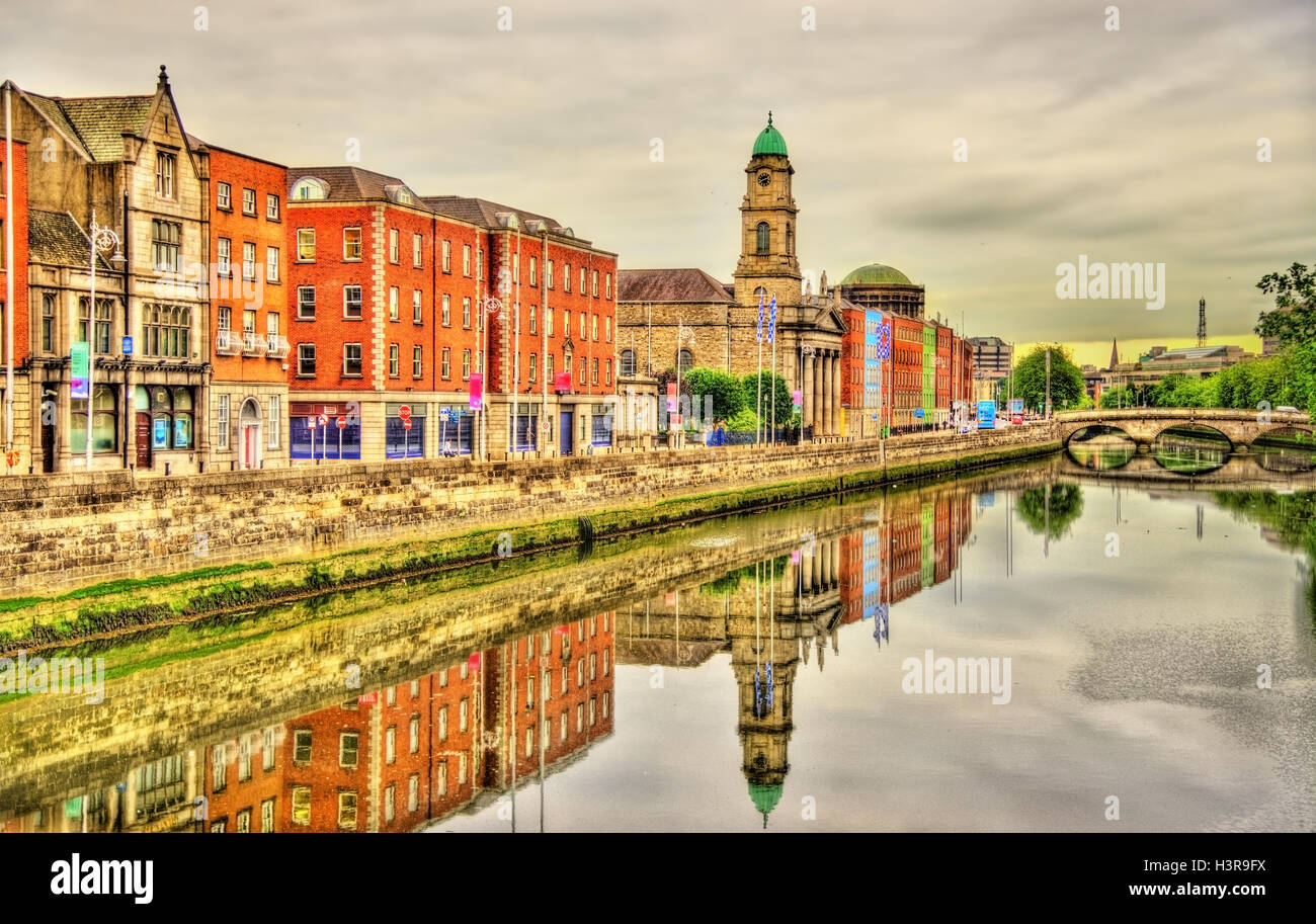 View of Dublin with the river Liffey - Ireland Stock Photo - Alamy