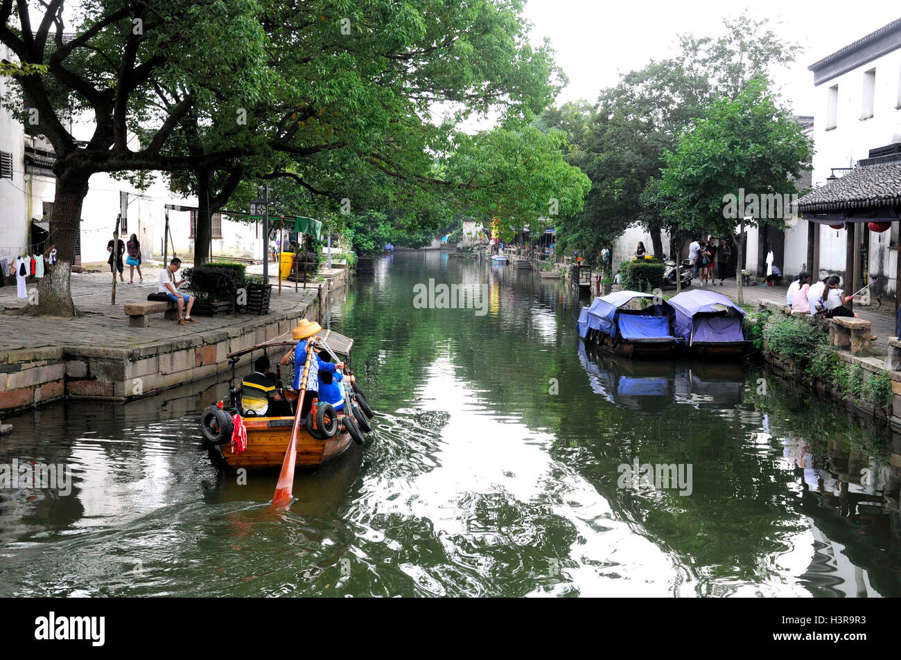July 25, 2015. Tongli Town, China. Chinese architecture and tourist ...