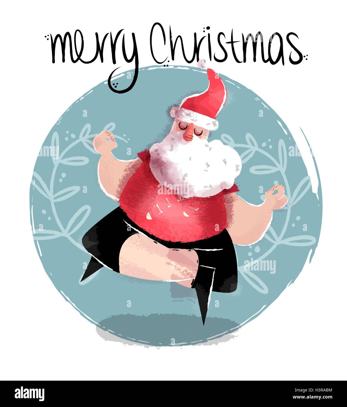 Santa yoga Stock Vector Images - Alamy