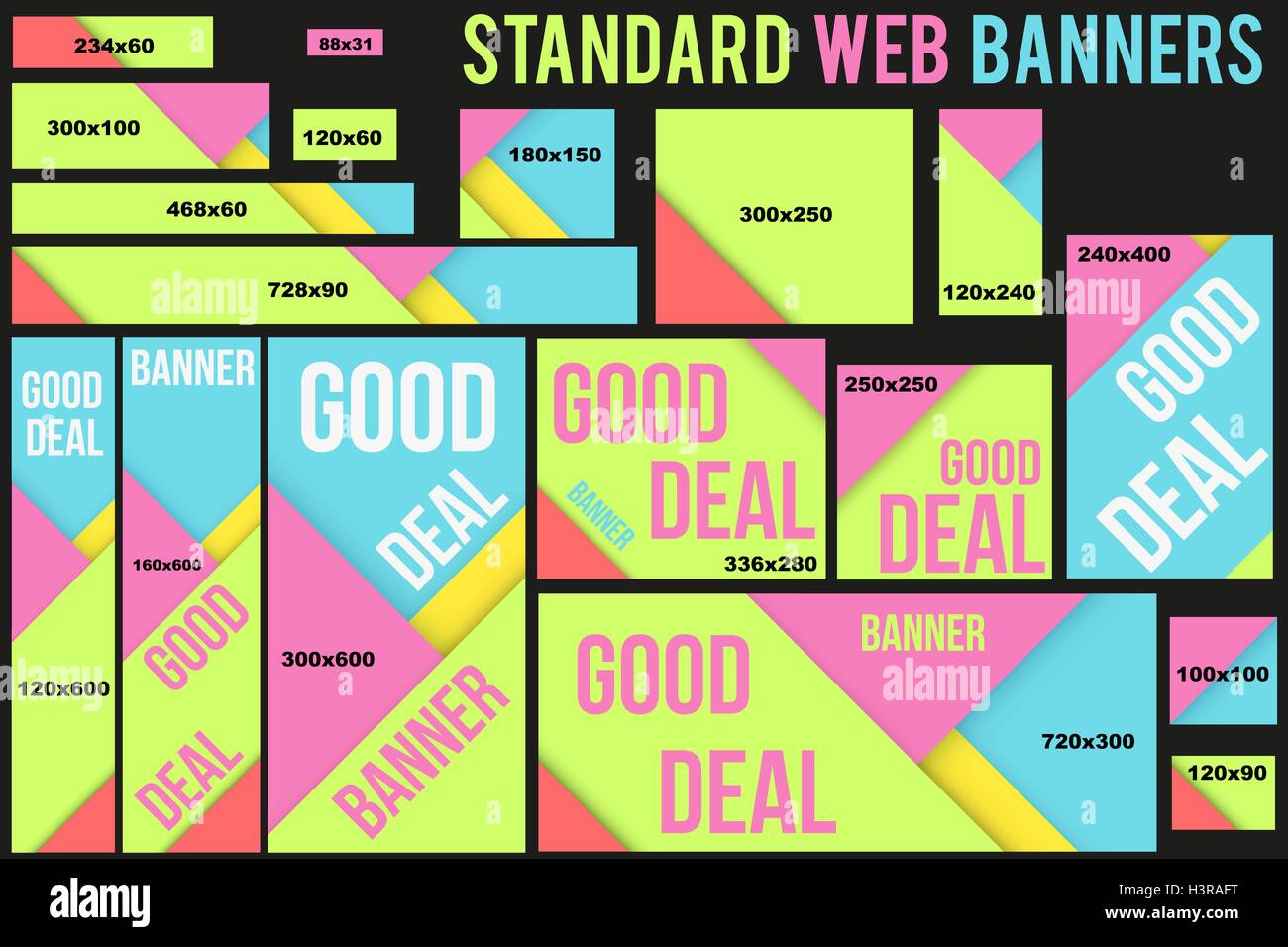 Standard Vector Web Banners Templates Stock Vector Image & Art - Alamy